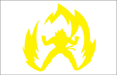 Super Saiyan Symbol Outdoor Vinyl Sticker 7x6 inch Yellow Window Decal ...