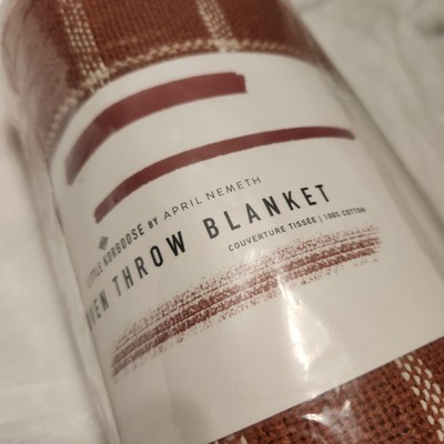 Woven Throw Blanket by April Nemeth - Little Korboose - Rust Color MSRP ...