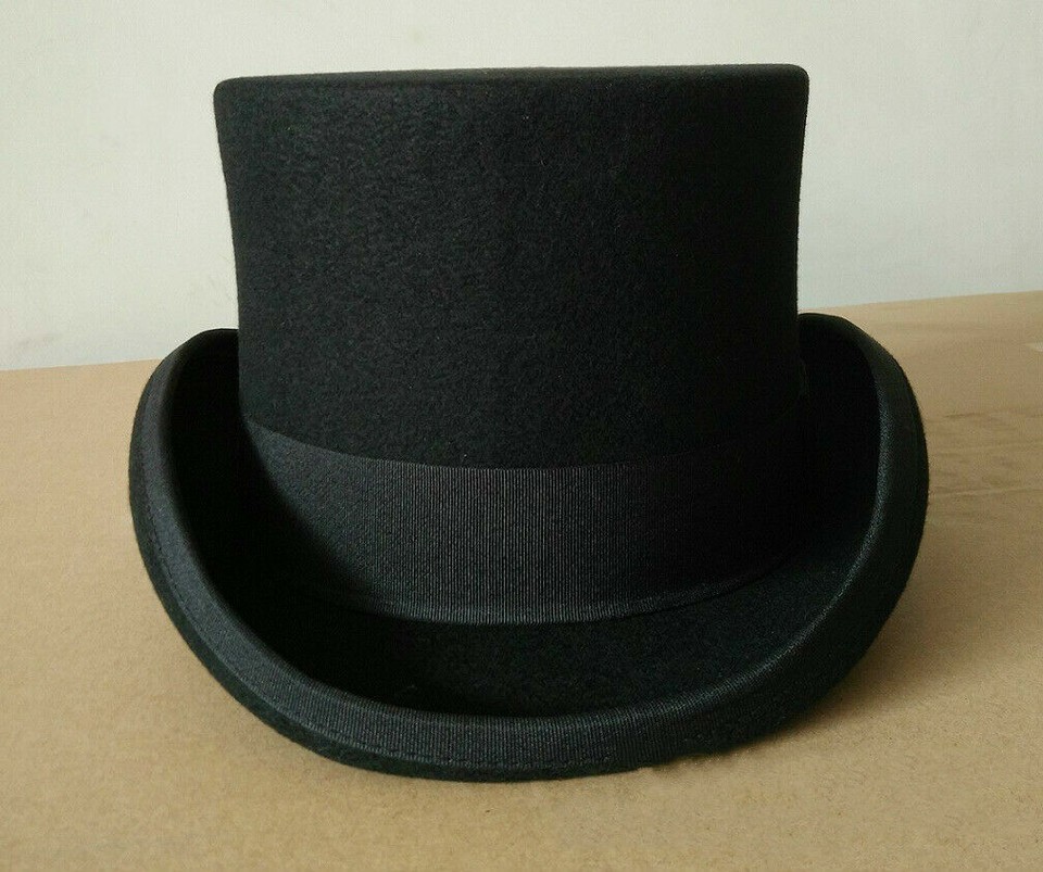 Vintage 100% Wool Victorian Mad Hatter Top Hat Vivi Magic Hat ...