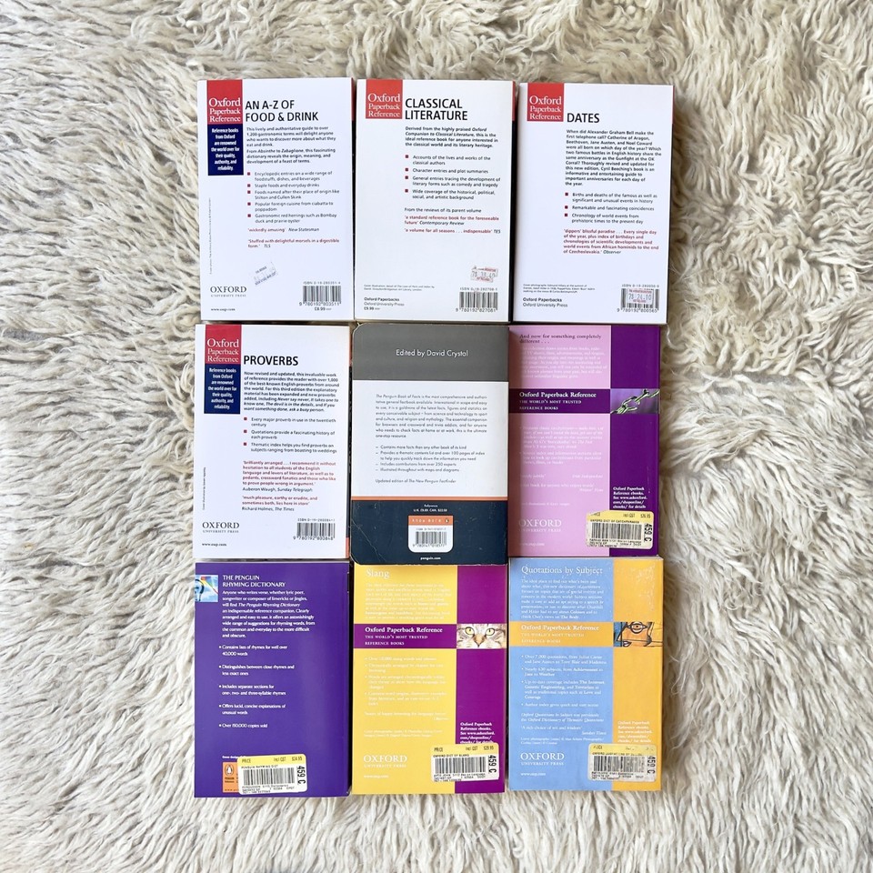 Lot of 9 English Reference Books | Oxford & Penguin | *Very Good ...
