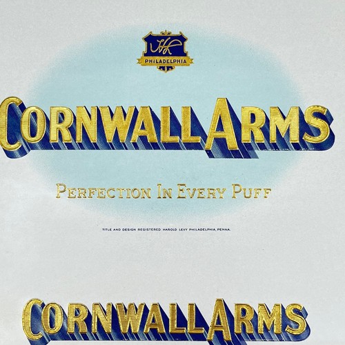 Vintage Cornwall Arms Philadelphia PA- Cigar Box Label Embossed AA8 | eBay