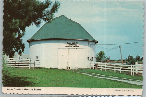 Vintage Postcard Don Smiley Manitou Appleloosa Pony Farm Round Barn ...