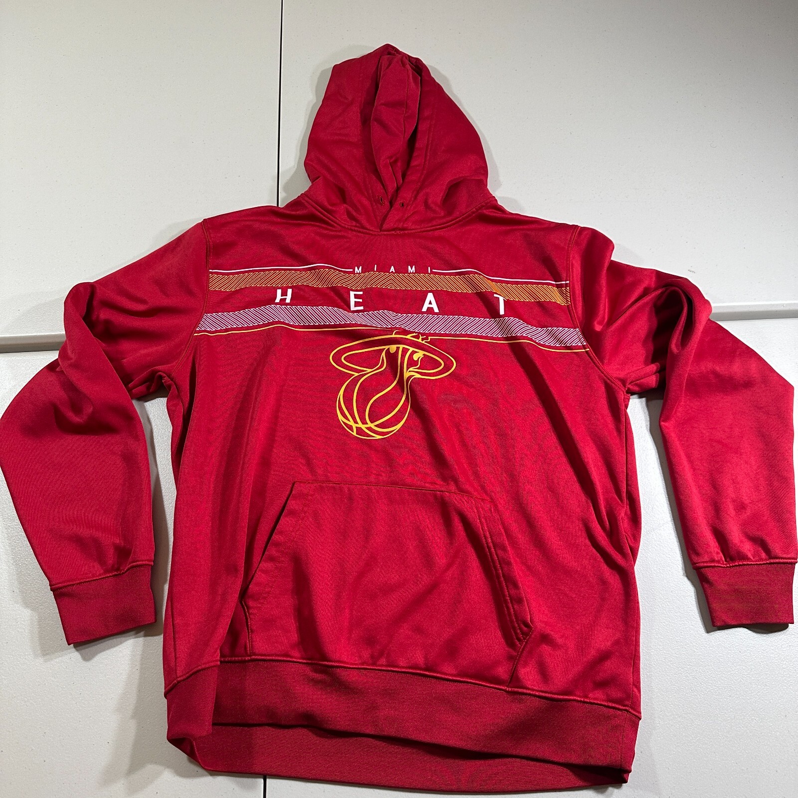 UNK NBA Miami Heat Pullover Red Hoodie Sweatshirt XL Hand Warmer ...