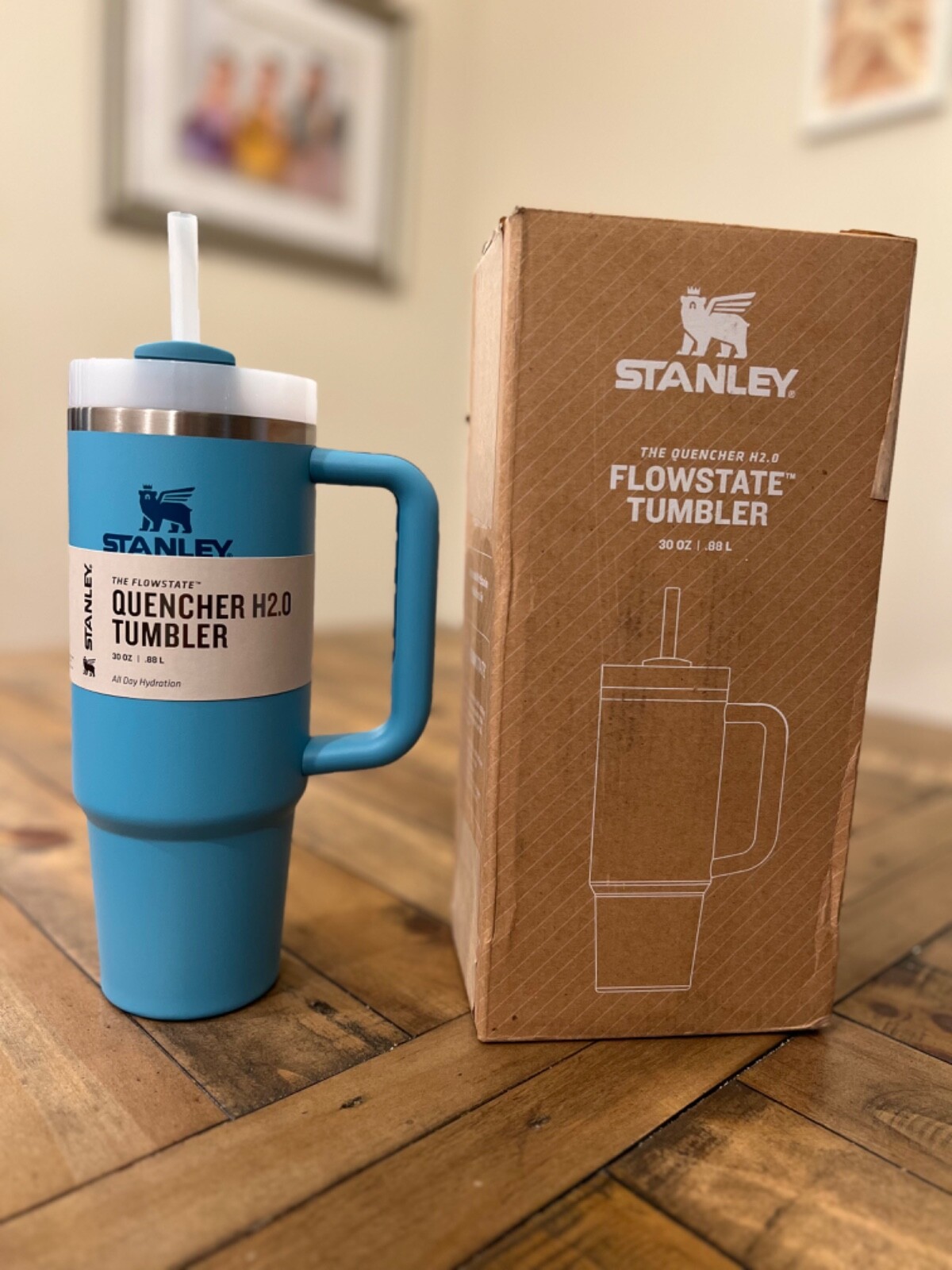 Stanley Flowstate 30 oz Pool Blue Tumbler, Completely New And Unused