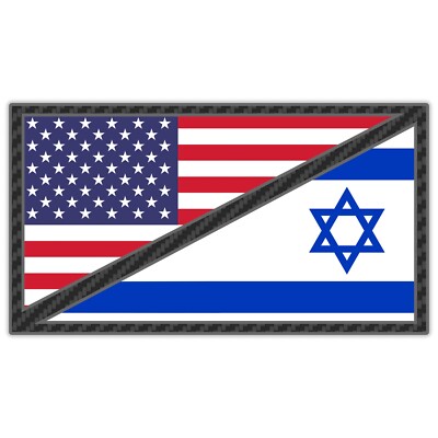 Israeli & American Flag Sticker USA Decal Vinyl Jewish jew pro Israel ...