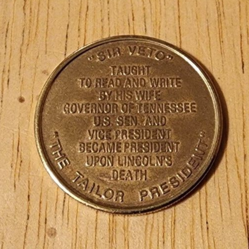 Andrew Johnson 1865 1869 17th President Sir Veto Tailor USA U.S.A ...