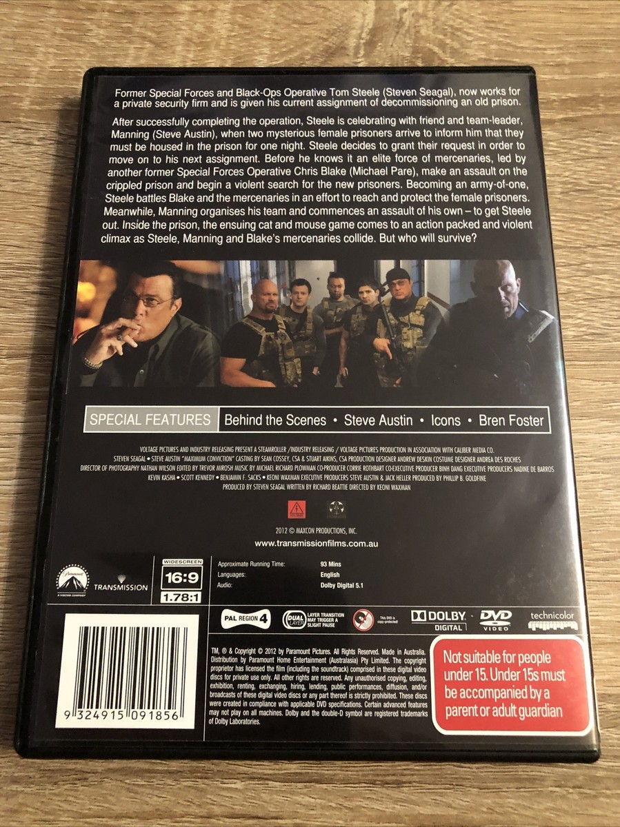 Maximum Conviction Dvd Cover Maximum Conviction Steven Seagal Steve