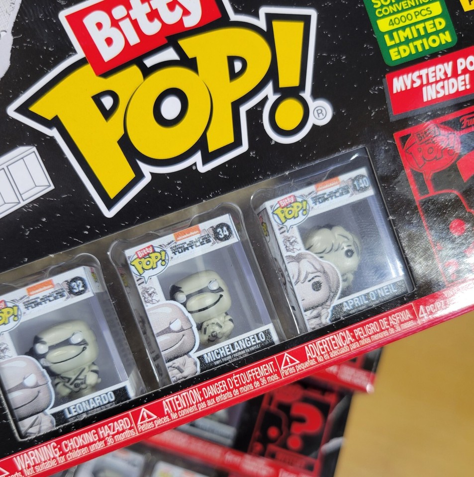 FUNKO BITTY POP TMNT 2024 SDCC EXCLUSIVE LE 4k Pcs SET OF 4 NINJA ...