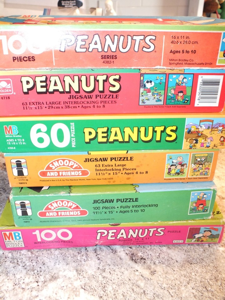 6 Vintage Peanuts Puzzles Lot | eBay