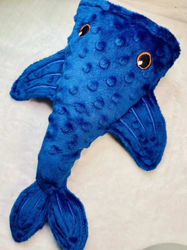 Sea Creature Blue Bloop Hand Made Plush Toy fish Beast the ocean 12 ...