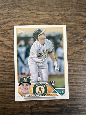 2023 Topps Series Jonah Bride Rookie Baseball Card #95 Oakland ...