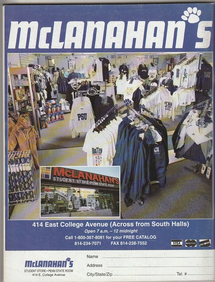 September 14, 1996 Penn State vs Northern Illinois Football Program---w ...