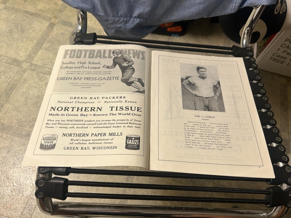 original 1937 GREEN BAY PACKERS v CHICAGO CARDINALS NFL FOOTBALL GAME ...