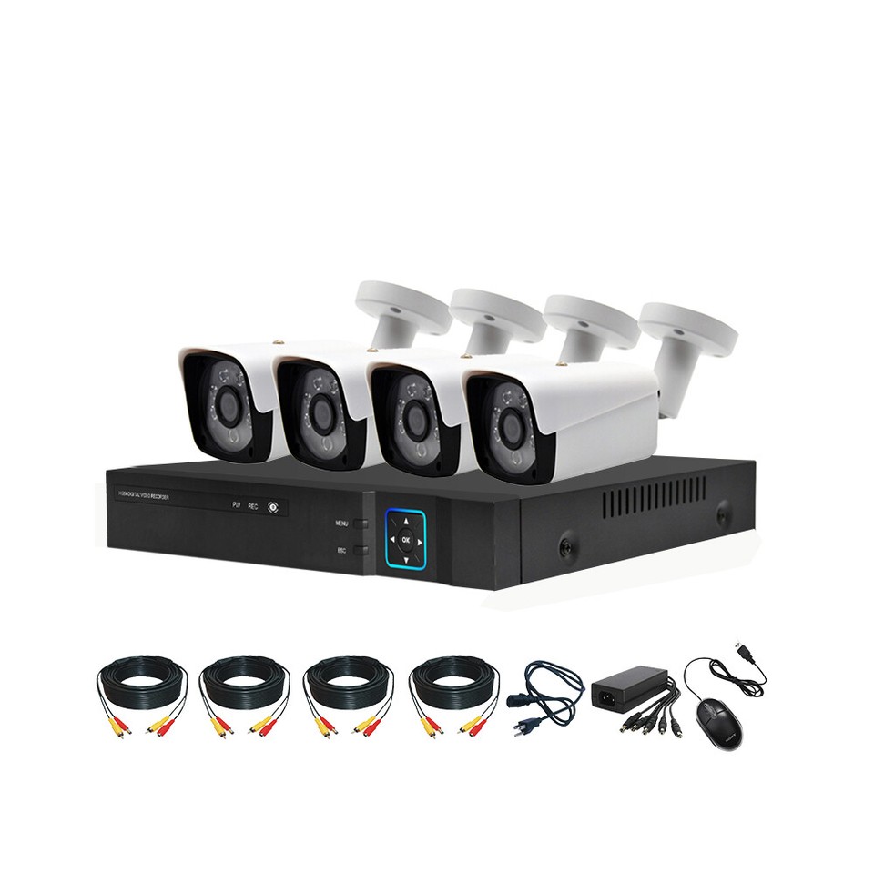 4CH DVR Home Surveillance CCTV Kit Security 4 Camera System Nightvision ...