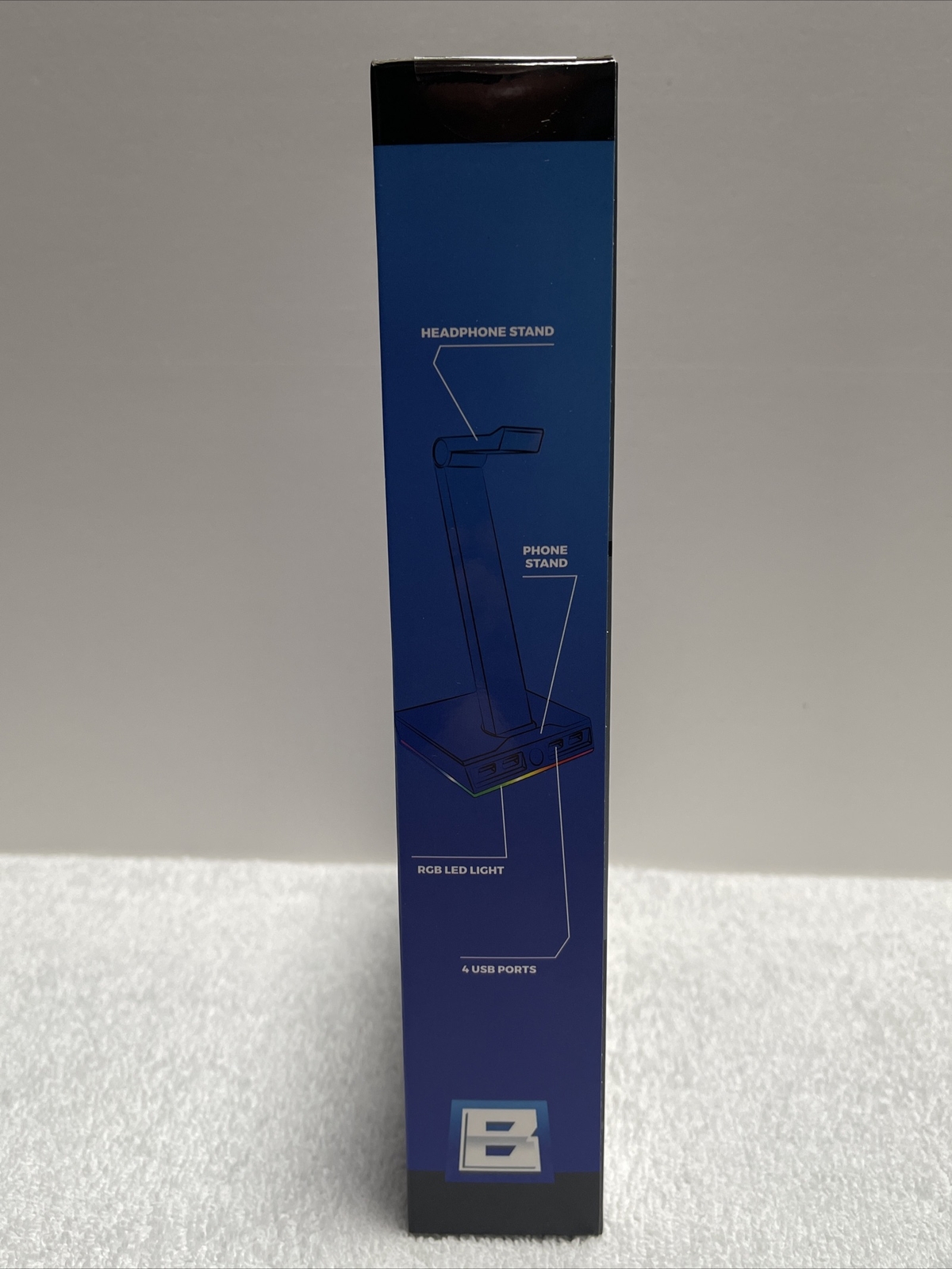 RGB Glowing Bugha LED Gaming Headset Stand w/ 4 USB Ports & Phone ...