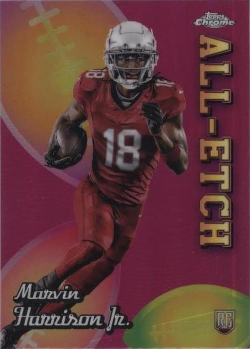 2024 Topps Chrome - All-Etch Marvin Harrison Jr. #CAE-MH Pink Refractor ...