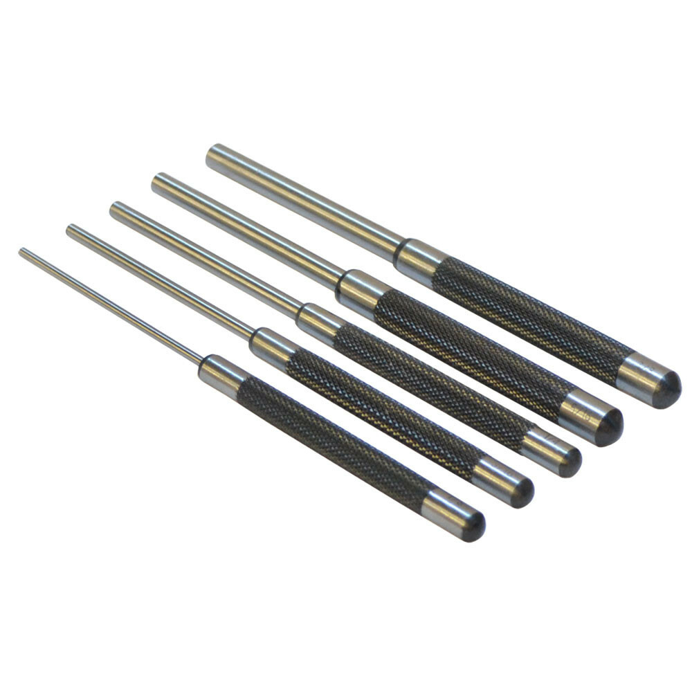 5 PC Long Pin Punch Punches Puncher Chisel Starter Drive Set 8" x 1/8 ...
