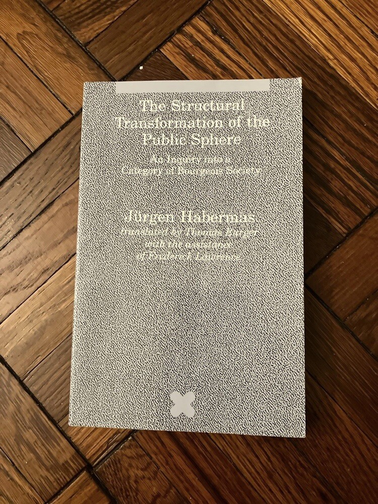 The Structural Transformation of the Public Sphere by Jürgen Habermas ...