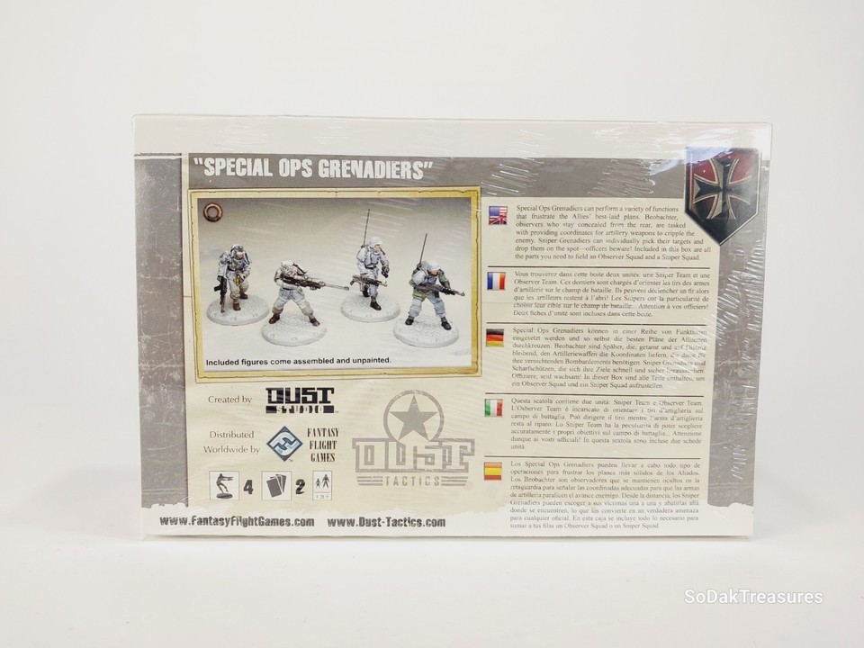 Dust Tactics Special Ops Grenadiers Sturmgrenadiere Observer & Sniper ...