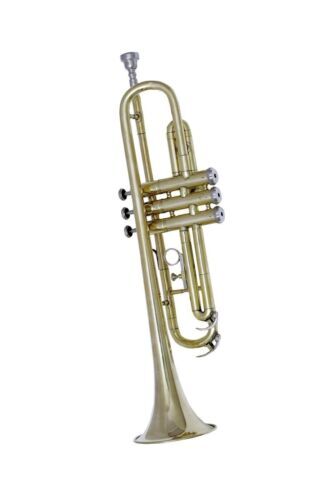 Great New Trumpet Gold Color Brass Finish Bb Pitch With Hard Case Bag ...