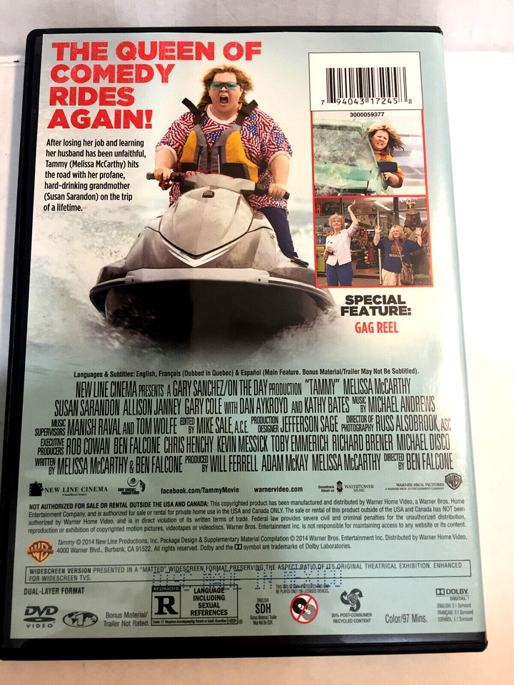 Tammy DVD Melissa McCarthy Ships Free Same Day with Tracking Very good ...