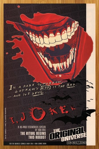 1998 DC Comics I, Joker Vintage Print Ad/Poster Bob Hall Batman Promo ...