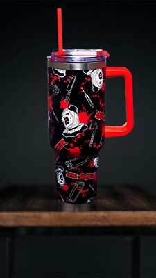 Terrifier Icons 40 oz Travel Tumbler with Straw - IN HAND Limited ...