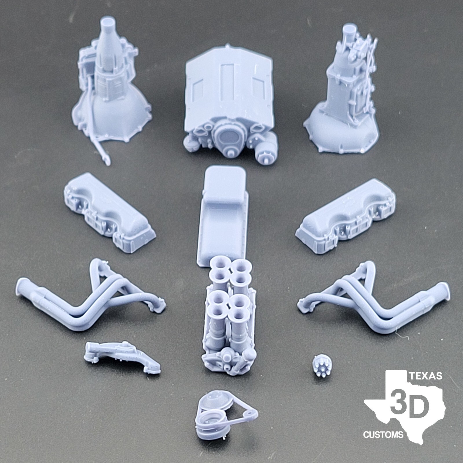 Hilborn Injected 1st Gen BBC "W" model engine resin 3D printed 1/25 1/ ...