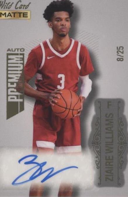 2022-23 Wild Card Matte Draft - Premium Autographs Ziaire Williams ...