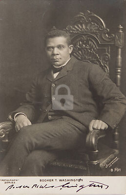 Booker T. Washington Signed Autograph RPPC Photo Postcard COPY | eBay