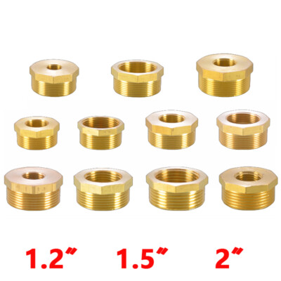 BRASS BSP REDUCING HEXAGON BUSH MALE TO FEMALE ADAPTOR VARIOUS SIZES | eBay