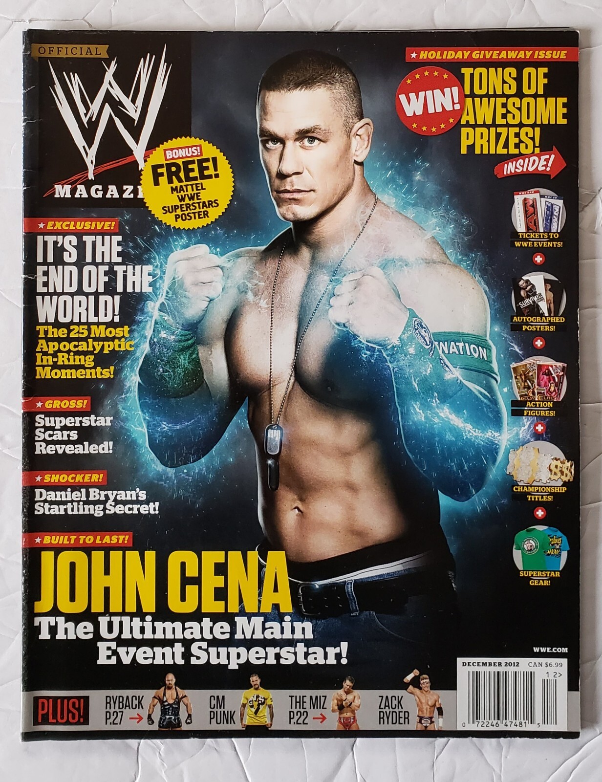 WWE Magazine December 2012 John Cena Cover + Poster | eBay
