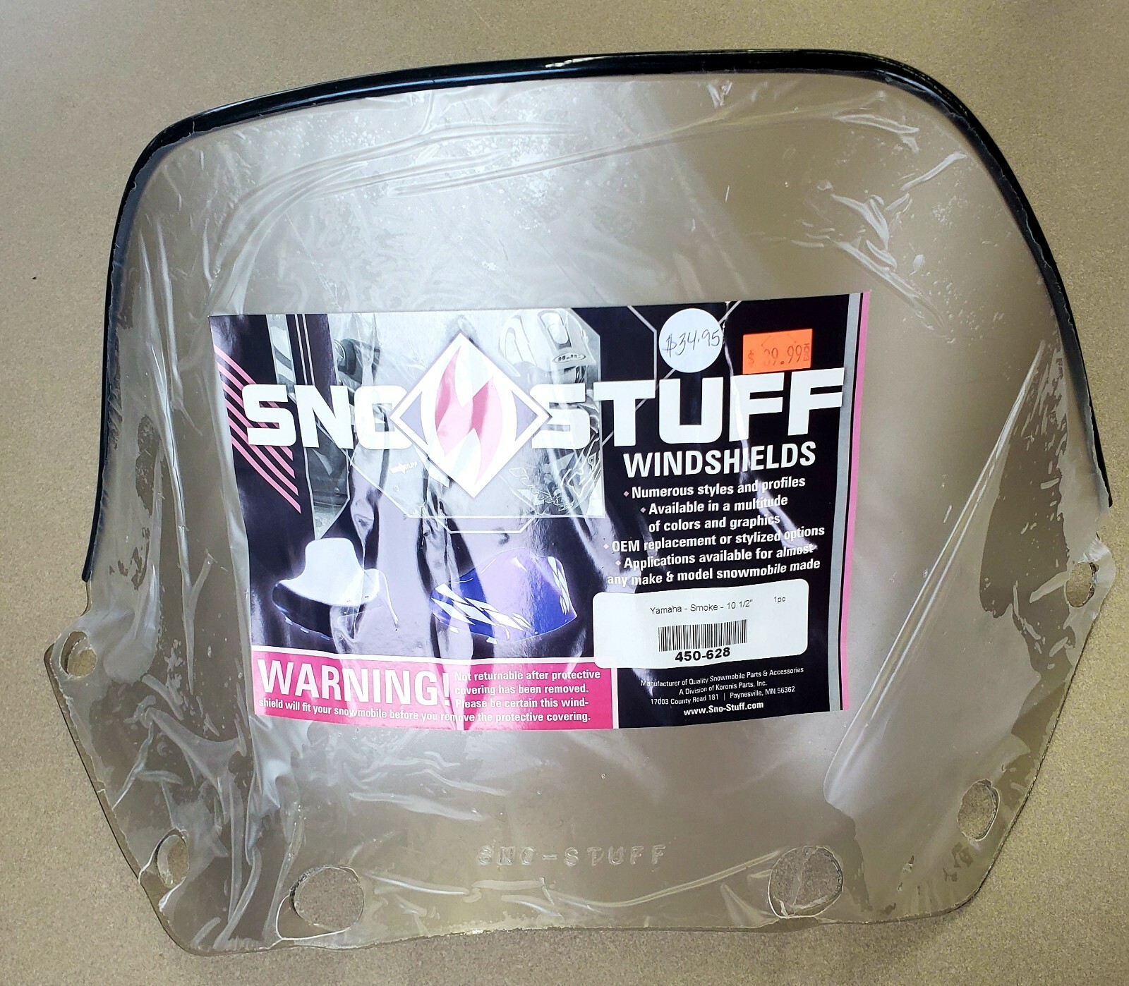 SNO Stuff Windshield 10 1/2" Smoke (450-628) | eBay