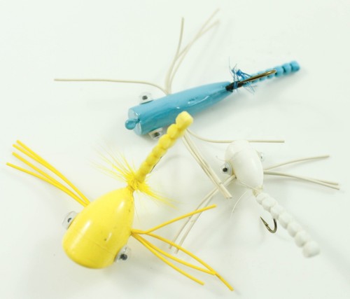 Vintage Yellow Blue White Small Popper Topwater 2" Fishing Lure Lot | eBay