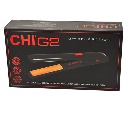 CHI PRO G2 Digital Titanium Infused Ceramic 1" Straightening Hair Flat ...