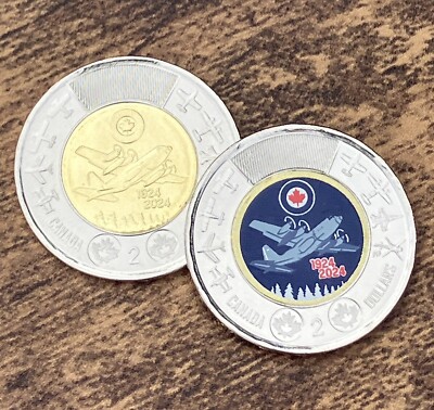 2024 Canada RCAF AIR FORCE 100TH $2 toonie coins **75% off combined ...