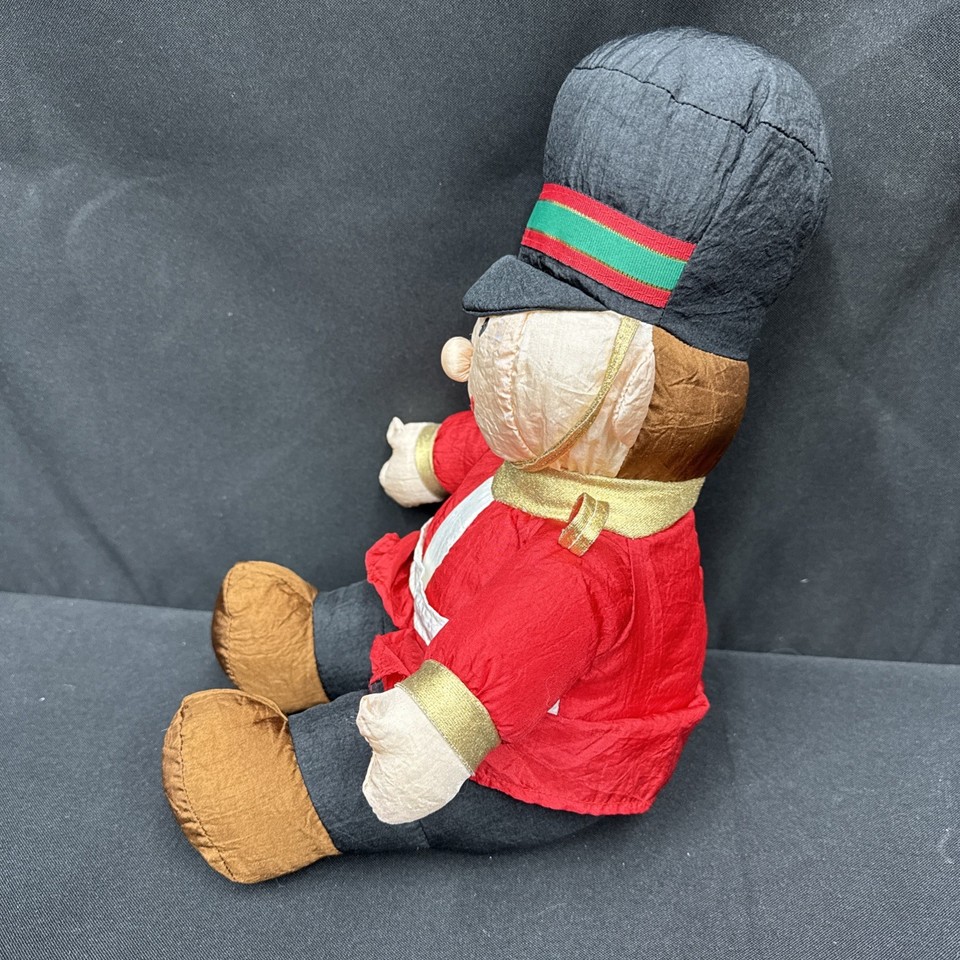 1995 Christmas Soldier Boy Plush Nylon Stuffed 14” Toy International ...