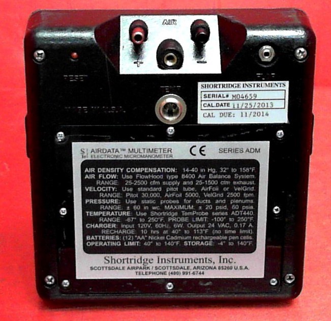AirData Multimeter ADM-850 Electronic Micromanometer | eBay