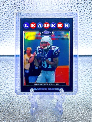 RANDY MOSS 2008 Topps Chrome #TC130 REFRACTOR PARALLEL TD LEADERS PATS ...