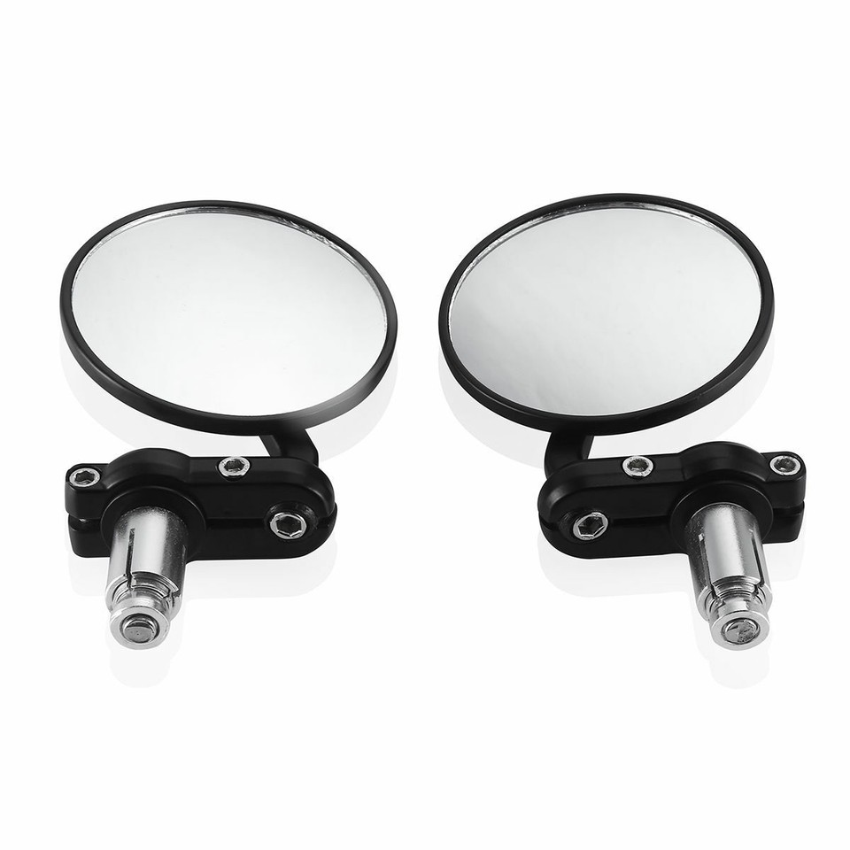 Pair 7/8" Motorcycle Bar End Side Mirrors For Yamaha Virago 250 500 535 ...