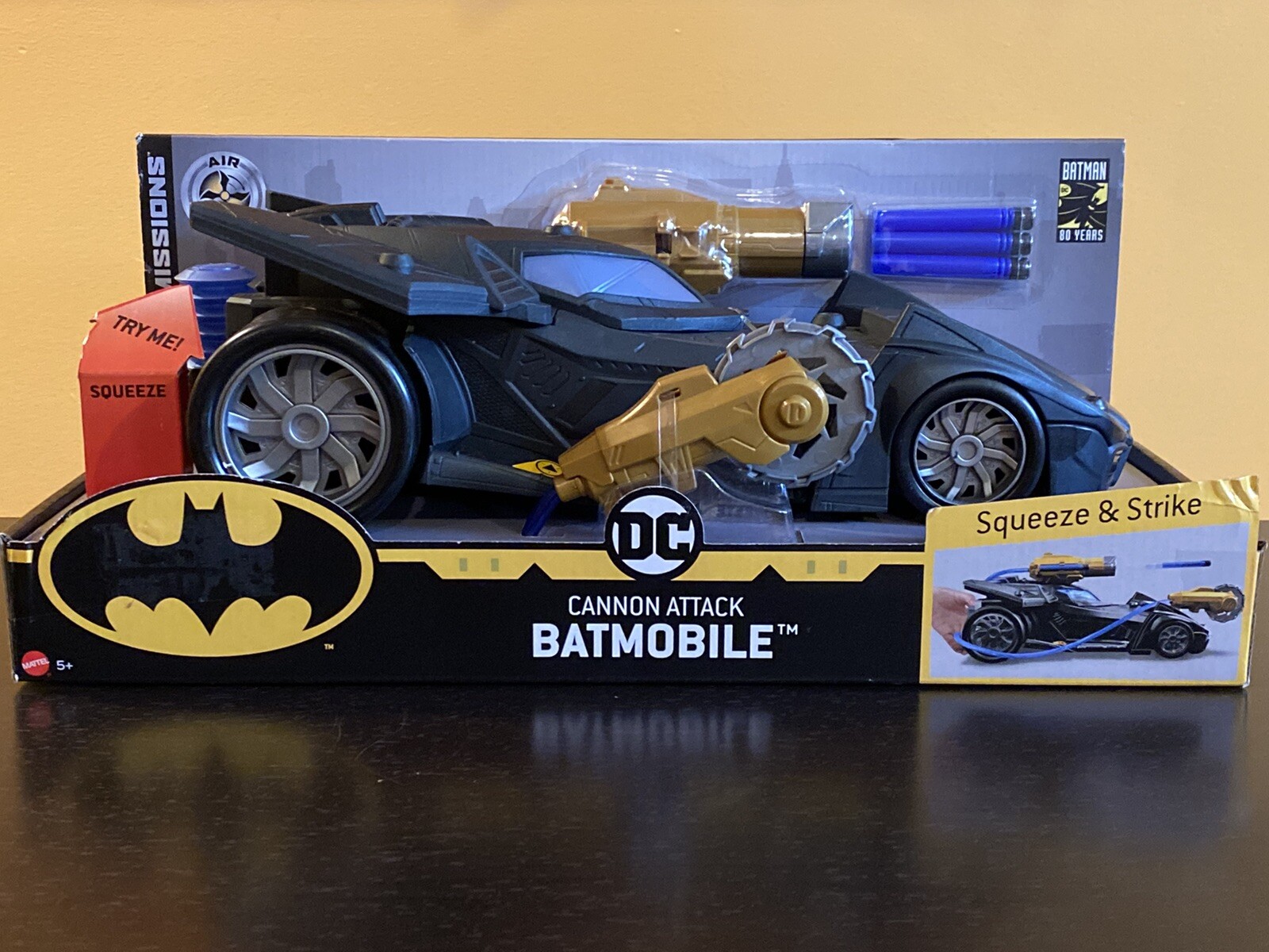 Batman Knight Missions Air Powered Cannon Attack Batmobile 16" Vehicle ...