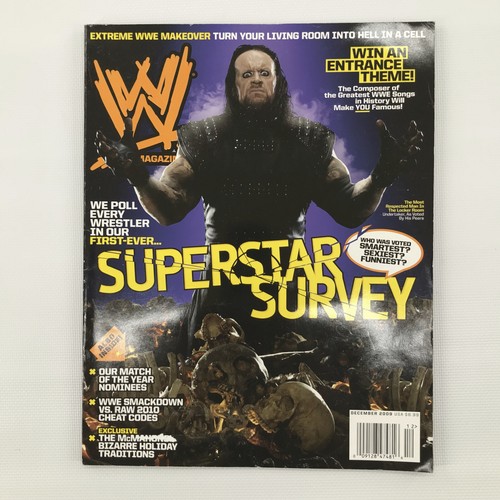 WWE Magazine December 2009 No Poster The Undertaker Used | eBay