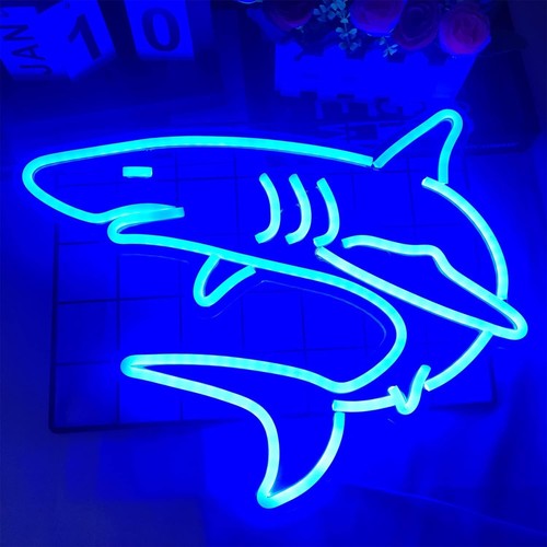 Dimmable Shark Neon Signs for Wall Decor Large Reusable Shark Neon ...