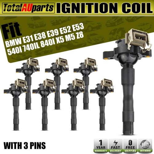 8pcs Ignition Coils for BMW E46 E39 E38 E31 E36 E53 E5 323CI 325XI M3 ...