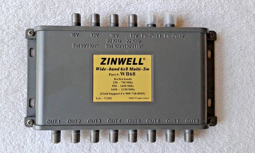 ZINWELL DirecTV Wide Band 6x8 Satellite Multi-Switch WB68 USED FREE ...