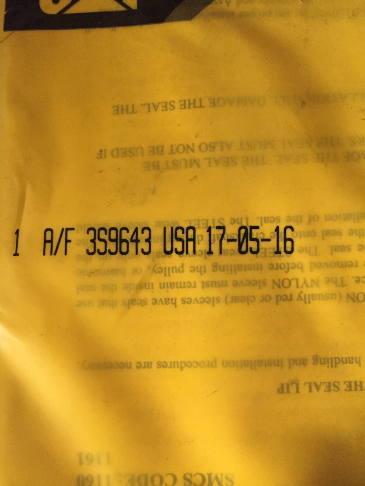 Caterpillar Oem Lip Seal 3S-9643. Cat Nos Lip Seal 3s9643. | eBay