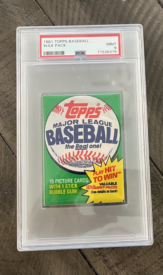 Lot of Topps (4) Baseball Wax Packs 1980 -81- 82- 83 PSA rated FREE ...