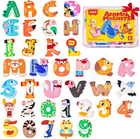 Magnetic Letters and Numbers Fridge Magnets, Soft PVC Learning ...