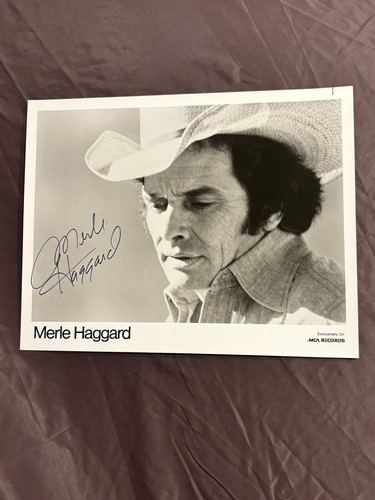Merle Haggard Vintage Autographed 8X10 MCA Records from Late 70’s | eBay