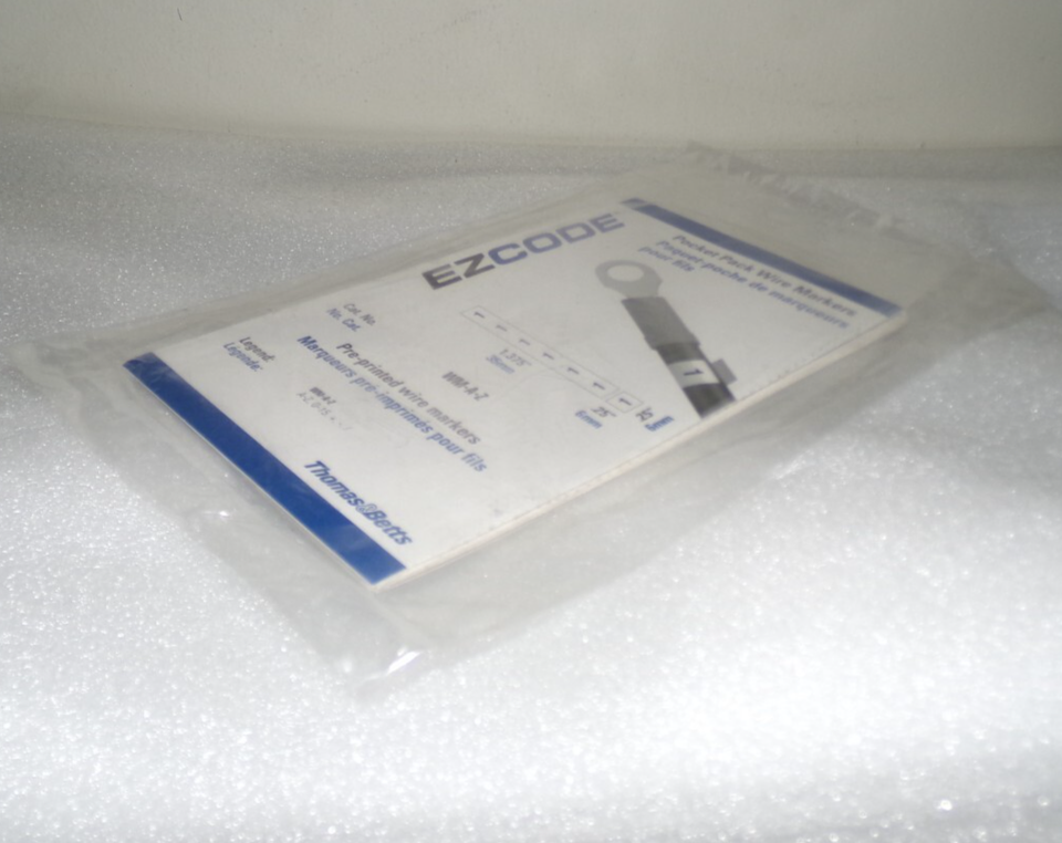 EZ Code Pocket Pack Wire Markers WM-A-Z Pre-Printed 1.375" X .25" NEW ...